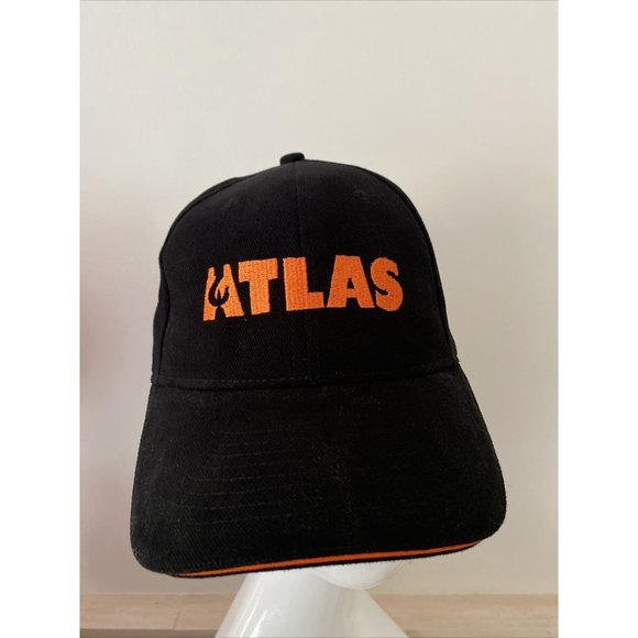 Accessories | Atlas Hat Cap Embroidered Black Orange Adjustable Hat 10 ...
